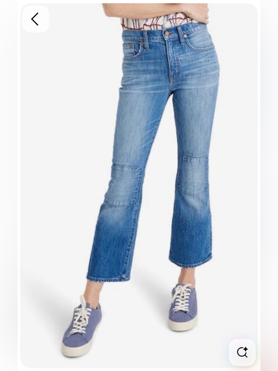 Madewell | Jeans | Madewell Cali Demiboot Knee Patch Jeans 25 | Poshmark